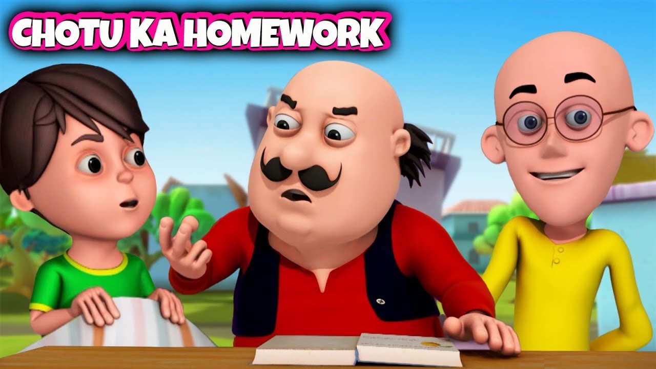 #motupatlu Cartoon | Chotu Ka Homework | Kids Only - YouTube