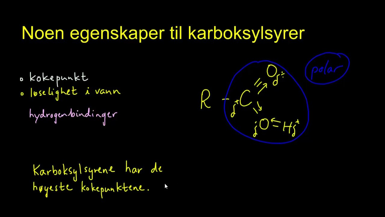 Karboksylsyrer - egenskaper - YouTube