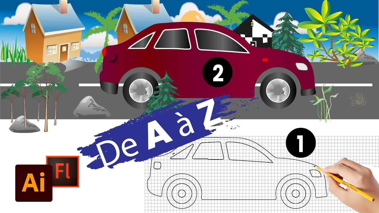 Crée des DESSINS ANIMÉS sur Illustrator & flash professionnel - YouTube