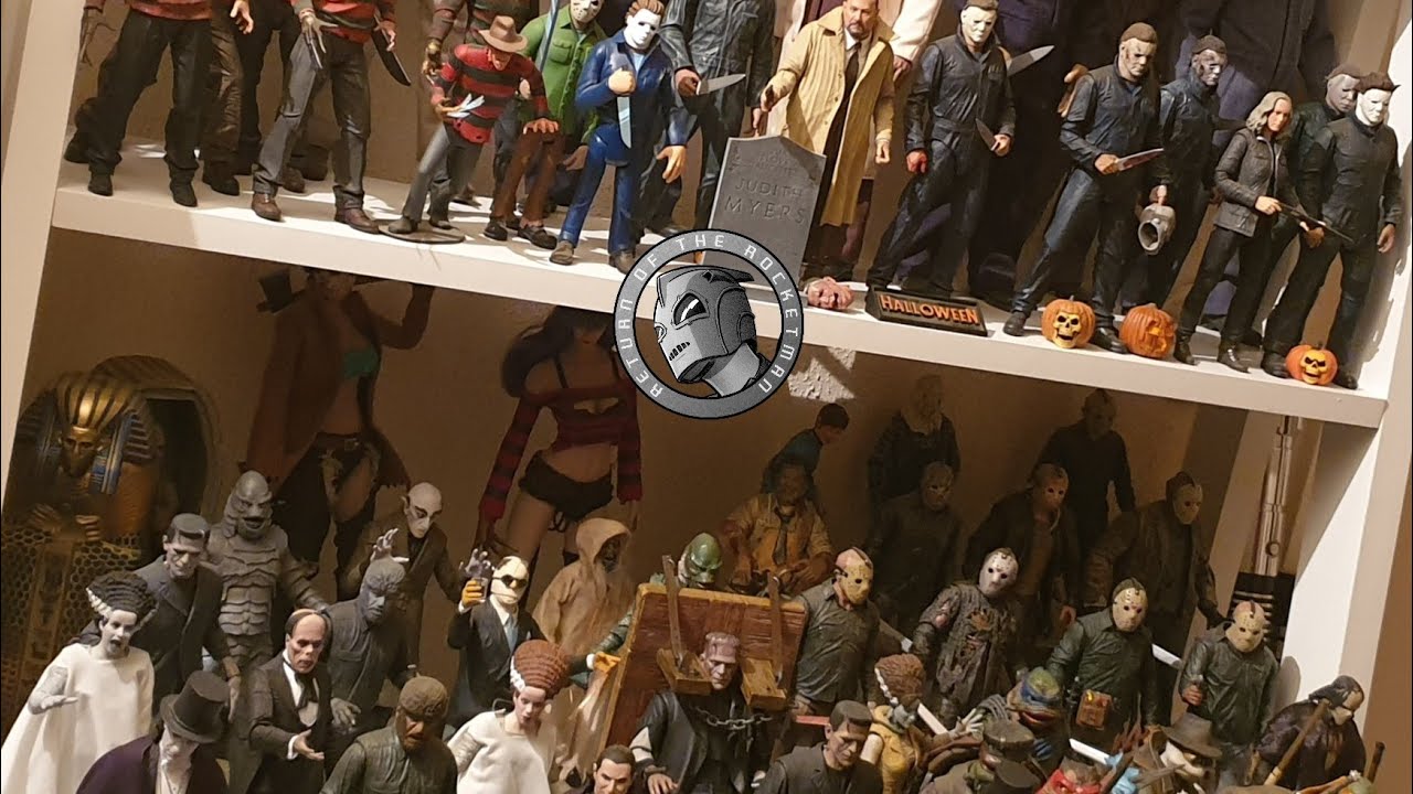 HORROR ACTION FIGURE COLLECTION NEW SHELF NECA TRICK OR TREAT AND LOTS ...