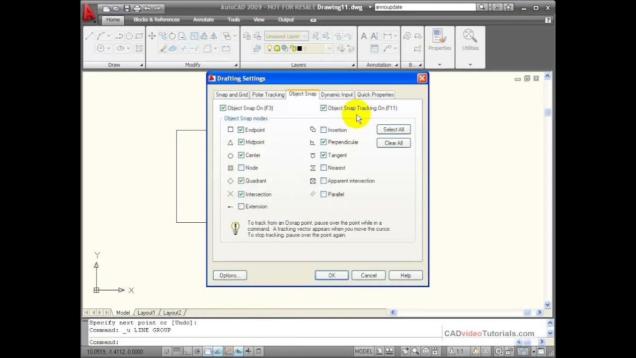 AutoCAD Explained - Using Object Snap Tracking - YouTube