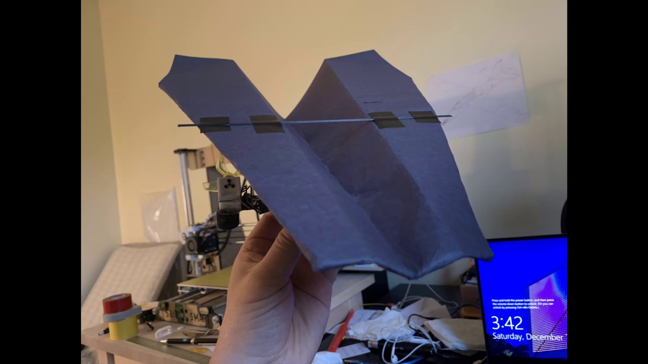 RC Paper Airplane Test 01 - YouTube