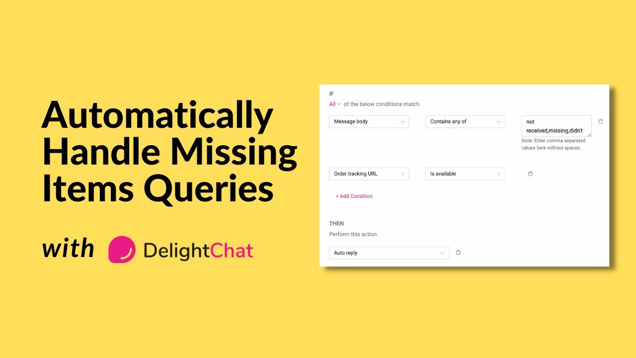 Automatically Handle Missing Items Queries With DelightChat YouTube automatically-handle-missing-items-queries-with-delightchat-youtube