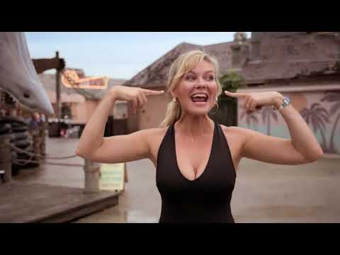 Busty Kristen Dunst, making sexy yoga in black swimsuit Finally mix.