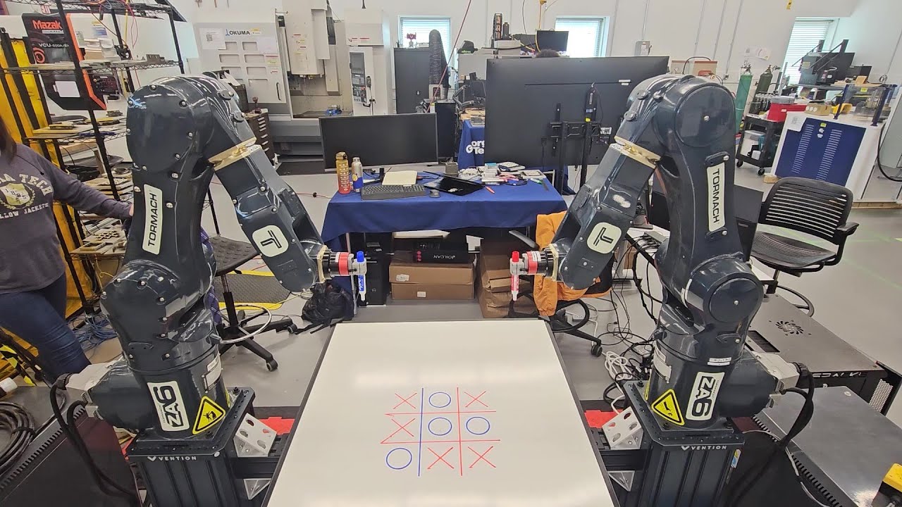 Multi-robot Tic-Tac-Toe - YouTube