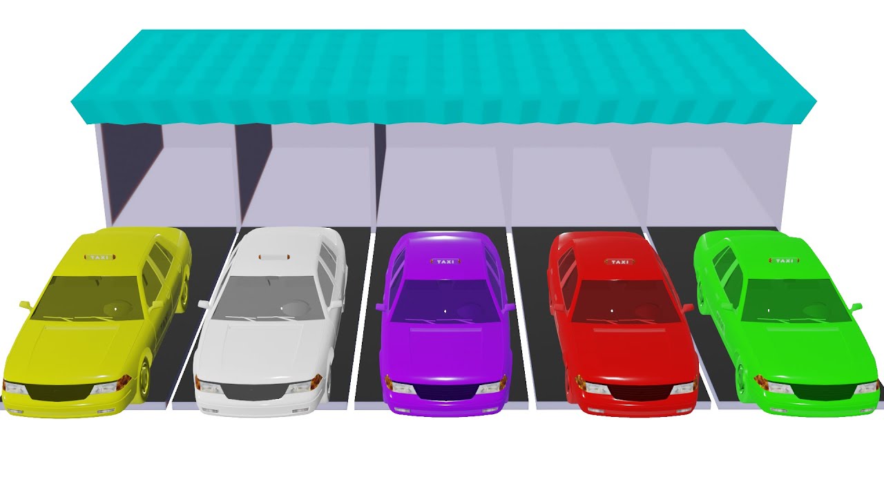Colors for Children to Learn with Street Vehicles - Colours for Kids to ...