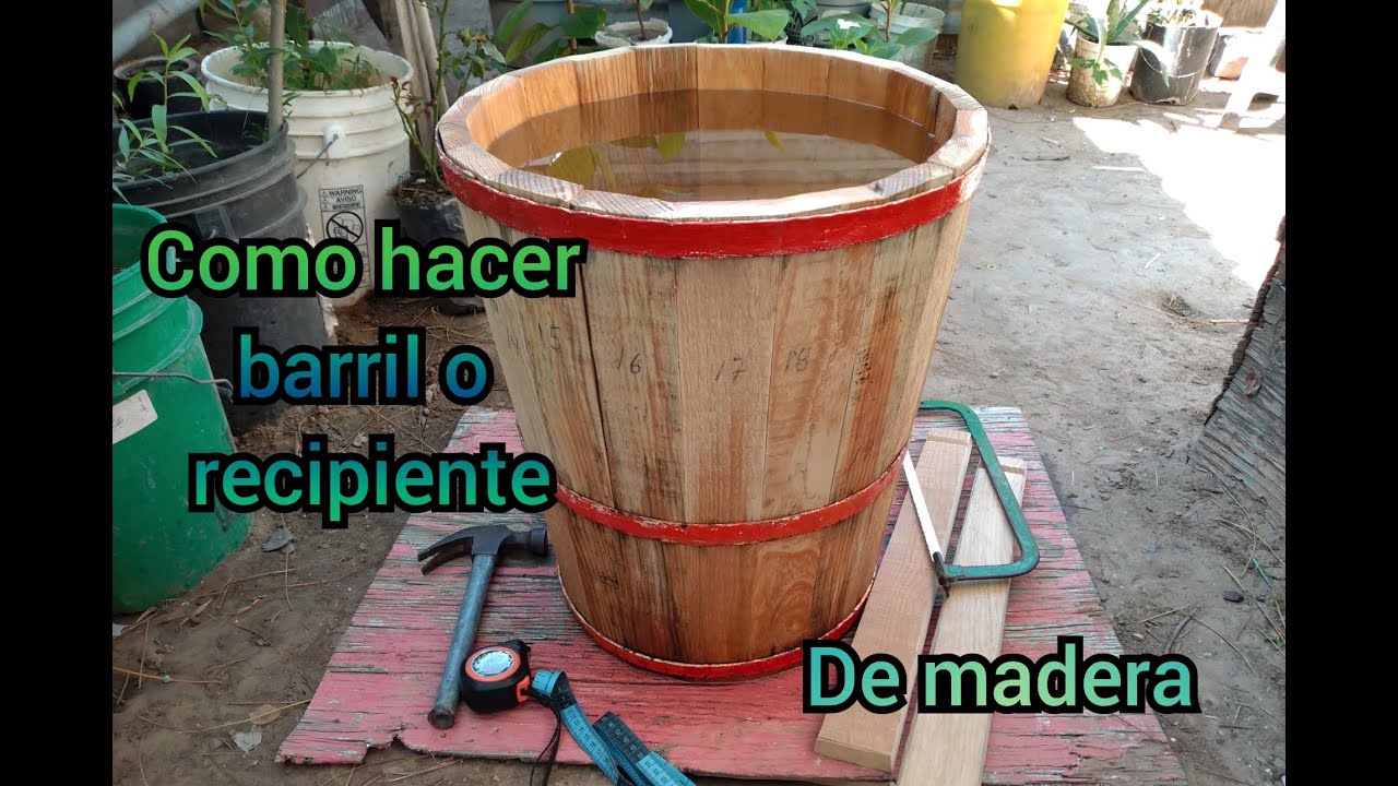 Como hacer un barril o recipiente de madera para hacer nieve con ...