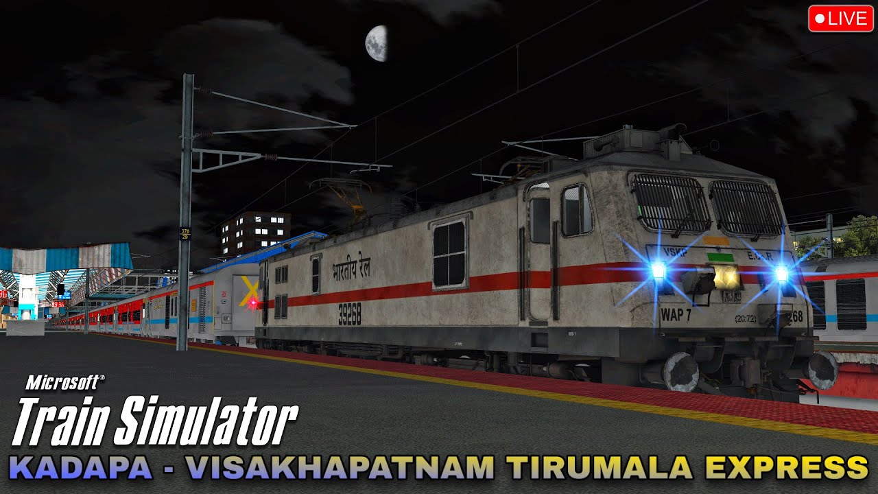 Loco Reversal at Tirupati! • Night Journey on 18522 Tirumala Express ...