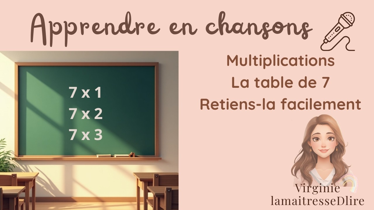 La table de 7 en chanson 🎶 Mémoriser facilement les tables de ...