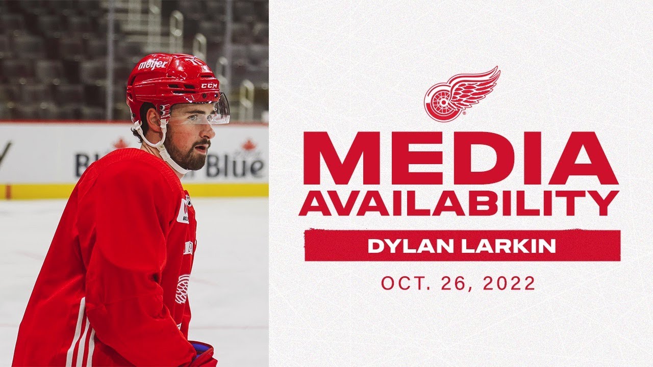 Dylan Larkin on last night's game, Lucas Raymond and more - YouTube