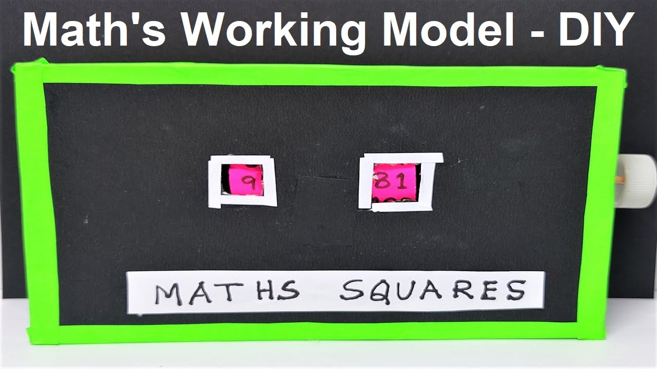 maths square machine working model - maths tlm - diy - simple steps ...