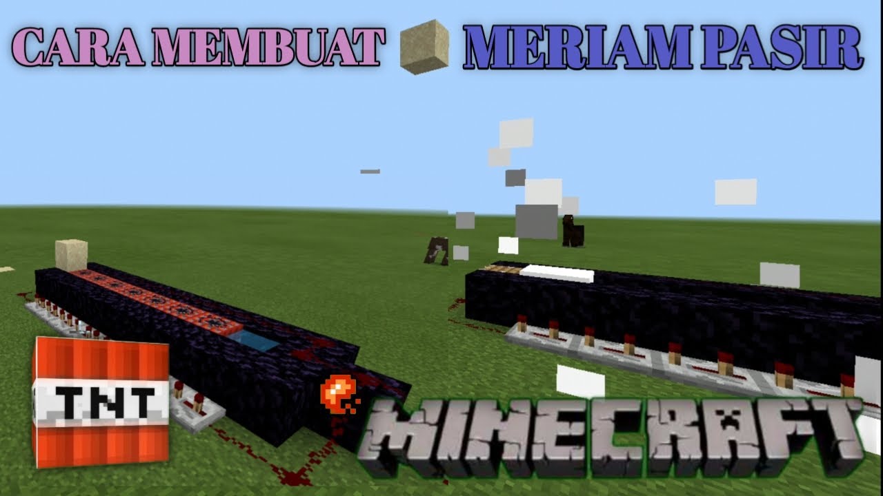 Cara membuat meriam pasir di minecraft - YouTube