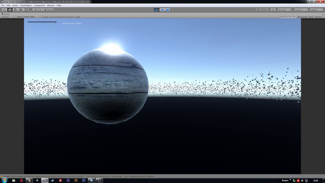 UNITY 5.6 BETA - The new DrawMeshInstancedIndirect function - YouTube