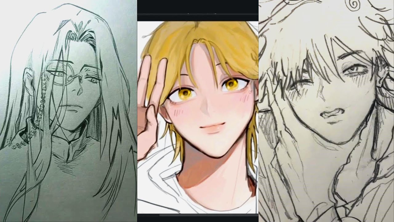 🖌️🎨Art drawing tiktok compilations ~ 😍Anime #201 - YouTube