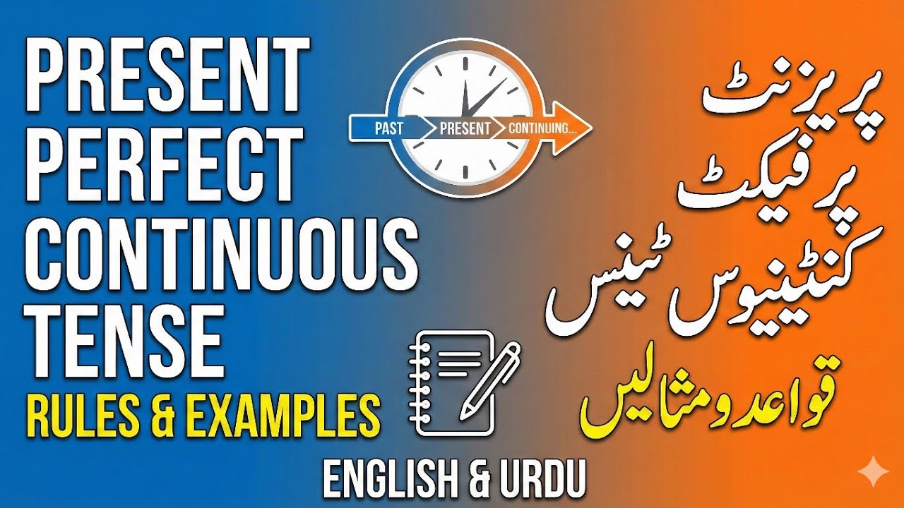 Present Perfect Continuous Tense Rules & Examples #englishurdu - YouTube