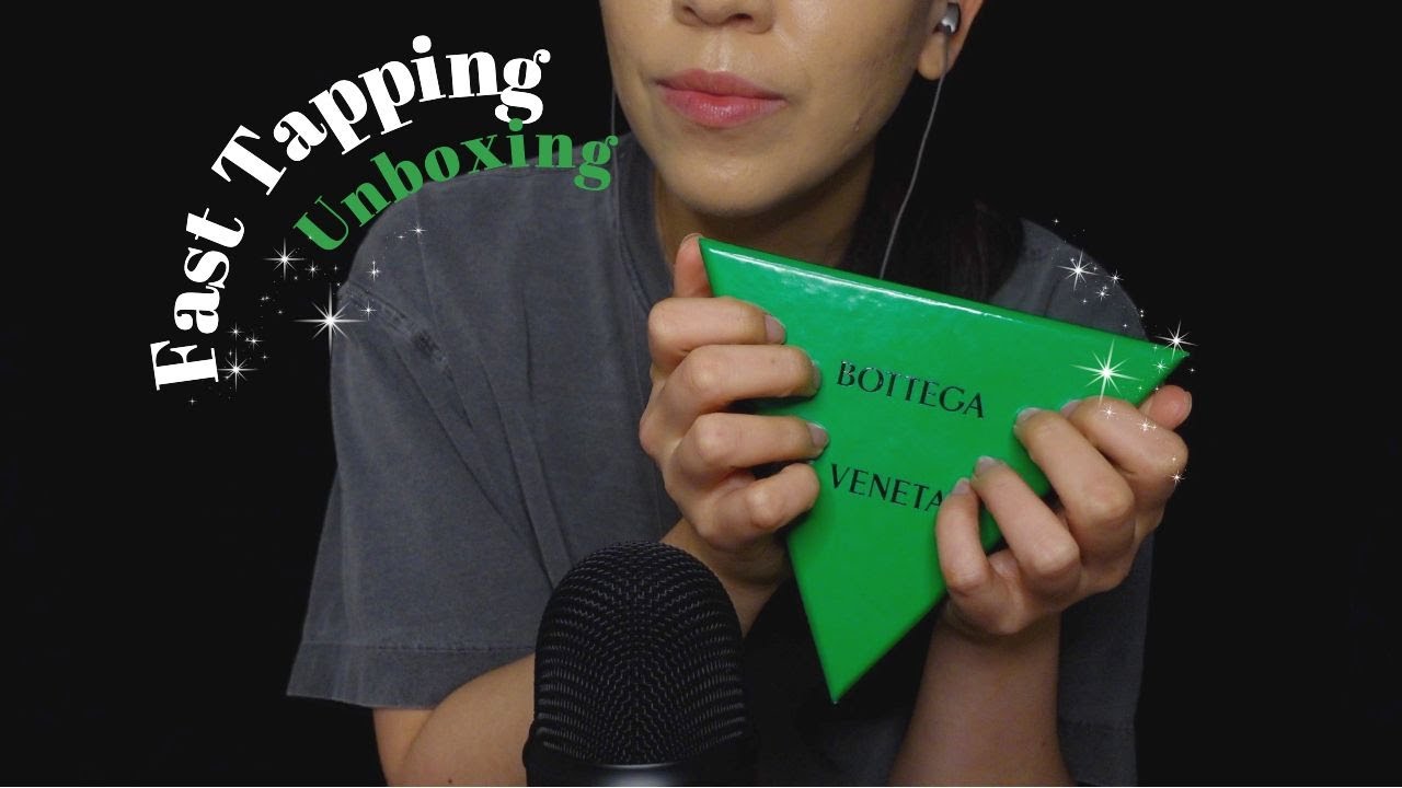 ASMR Semi-Fast Tapping Unboxing (soft whispering, tapping, tracing ...