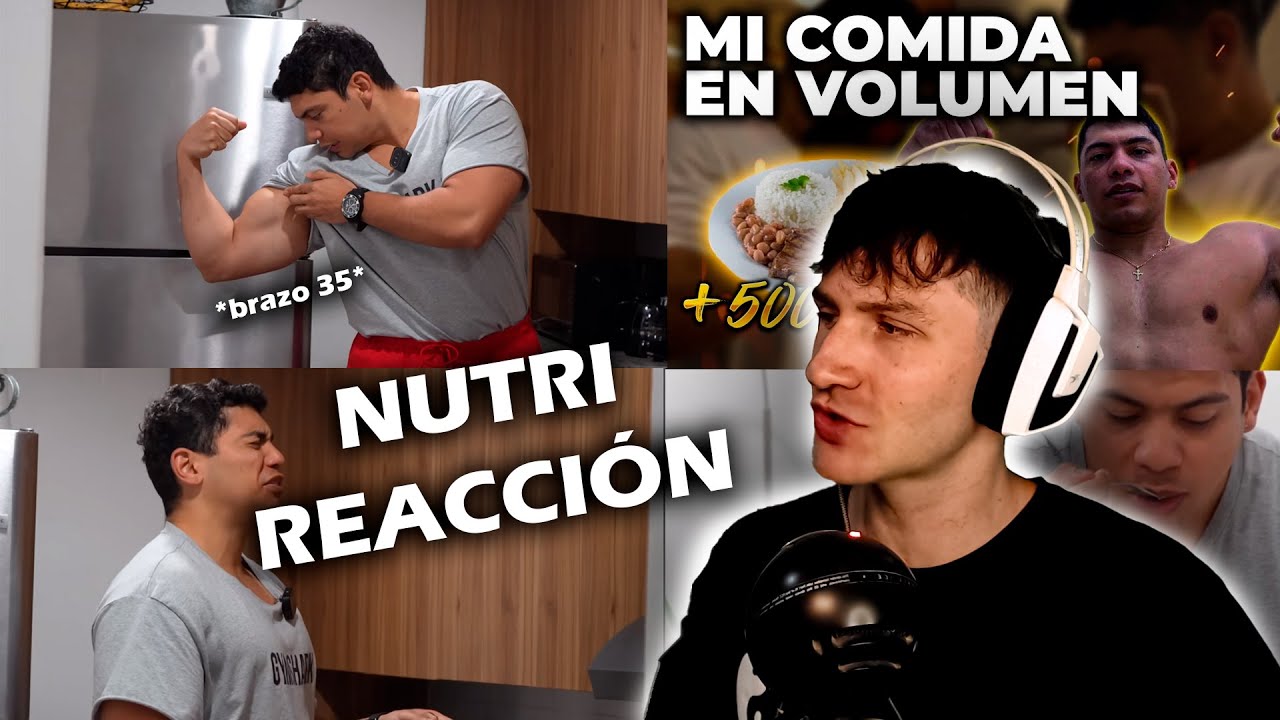 Nutricionista REACCIONA a MOISES Ebrahin // Dieta de VOLUMEN // Brazo ...