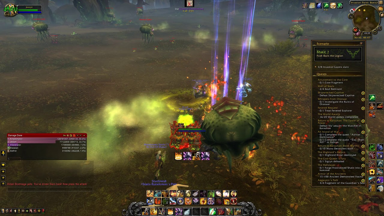 WoW Legion - Tanking Invasion Point: Cen'gar - YouTube