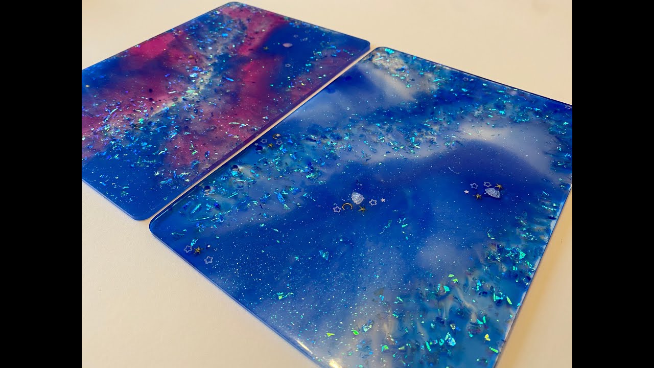 Making Resin Notebook Covers 💙💜 - YouTube