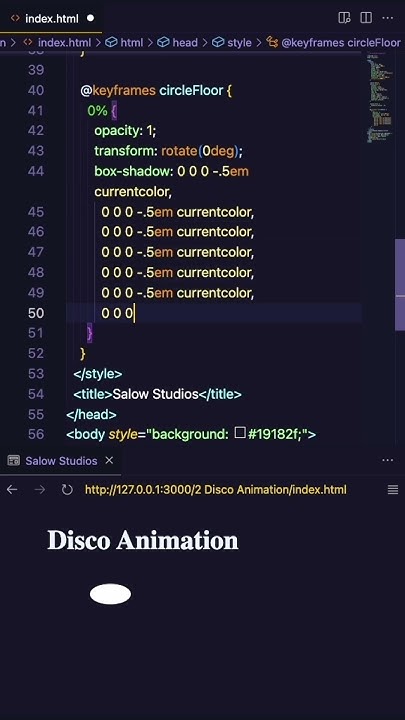 Disco Animation Html And Css Speed Code Asmr Coding Css Code Htmlcss Youtube