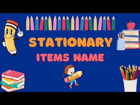 Stationary item's Name | Learn Stationary Name | Stationary Name ...