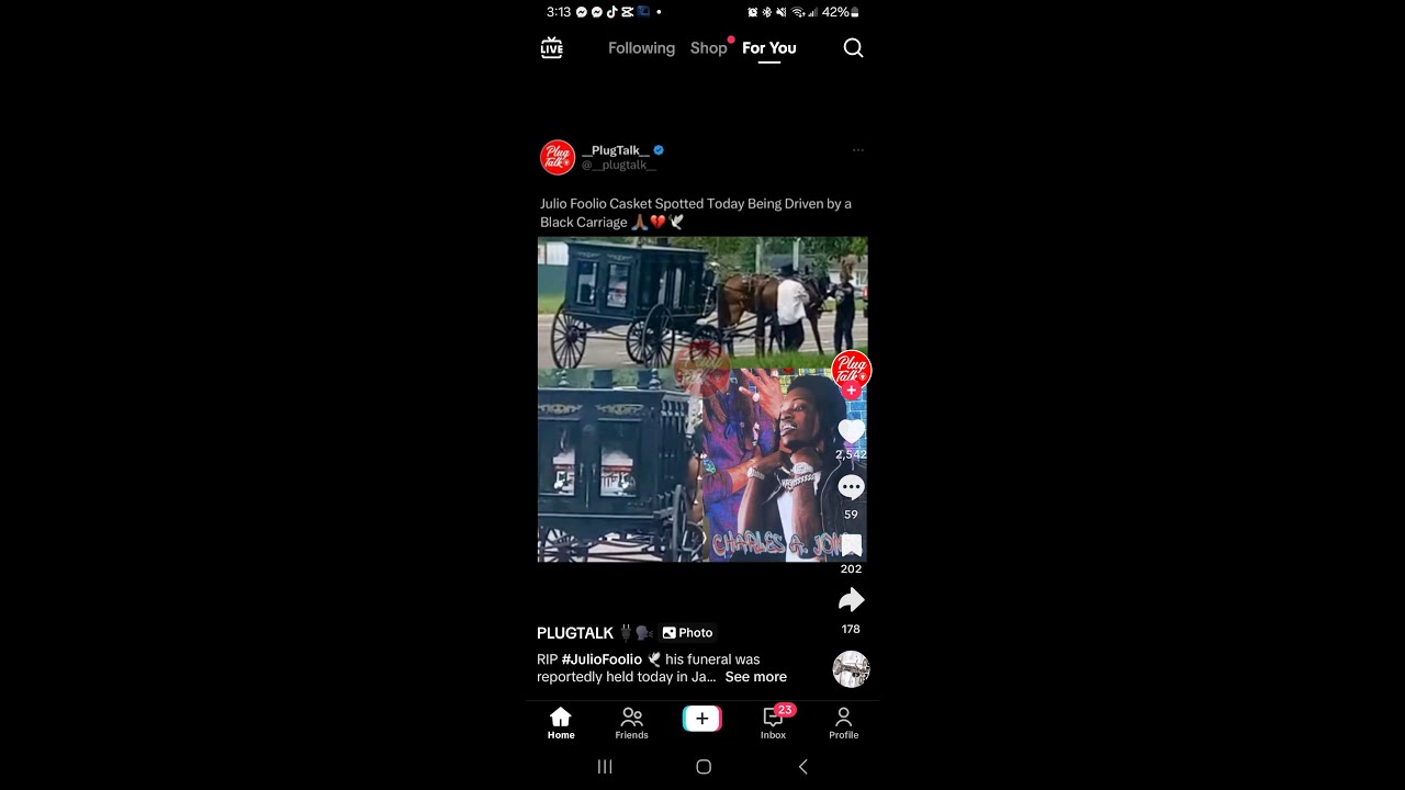 Update on Julio Foolio funeral in a custom casket with black Air Force ...