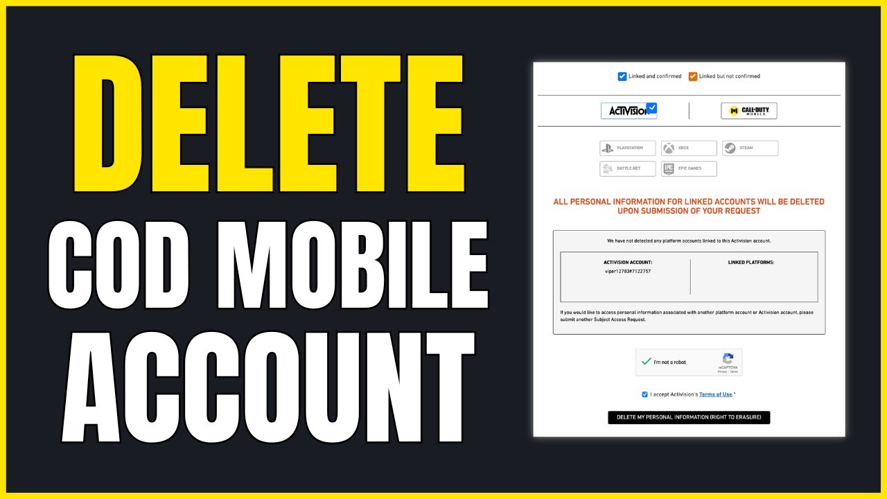 How to Delete Call of Duty Mobile Account (2024) - YouTube