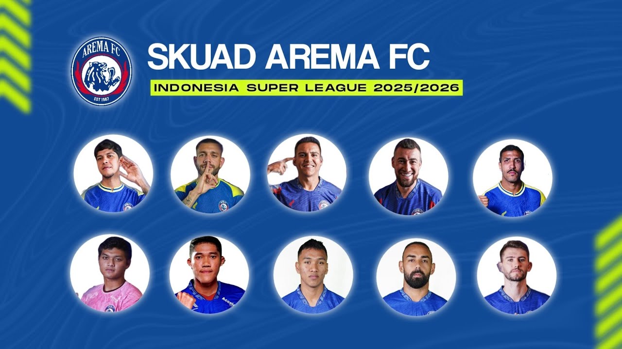 DAFTAR PEMAIN AREMA FC TERBARU DI SUPER LEAGUE 2025/2026 - YouTube