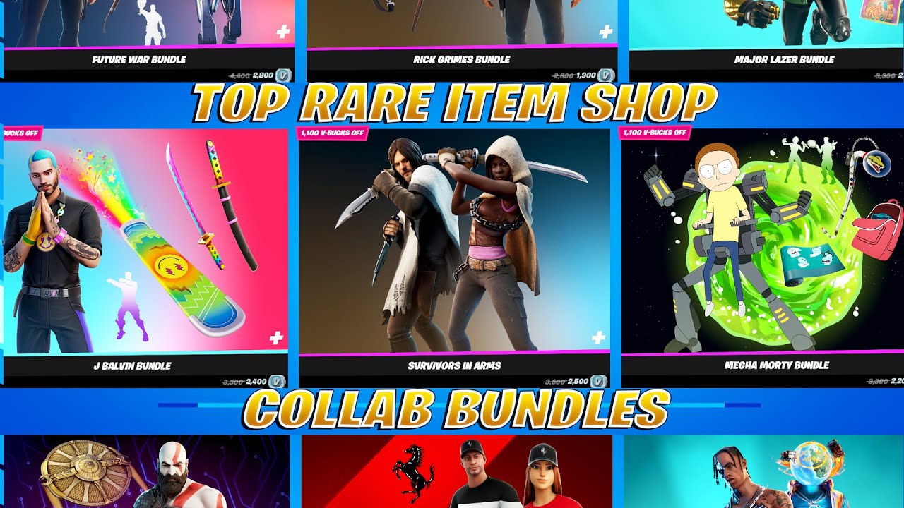 Top RARE Item Shop Collab Bundles! - YouTube