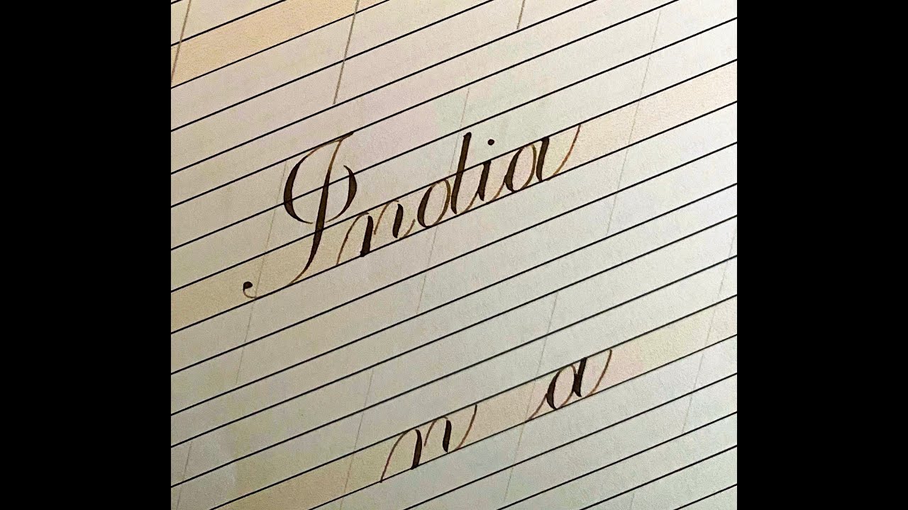 Copperplate Calligraphy Versus Engrosser's Script - YouTube