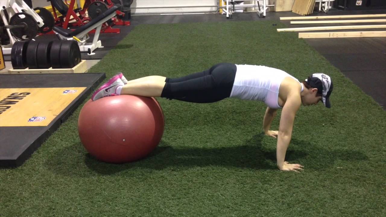 How to do Stability Ball Pull-in - YouTube
