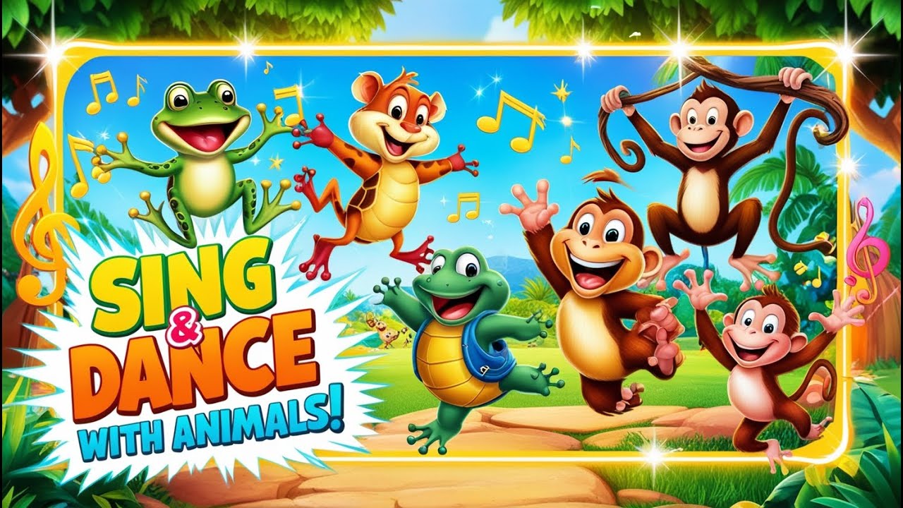 Sing Along with Animal Friends 🐾 Fun Kids Song for Dancing, Laughing ...