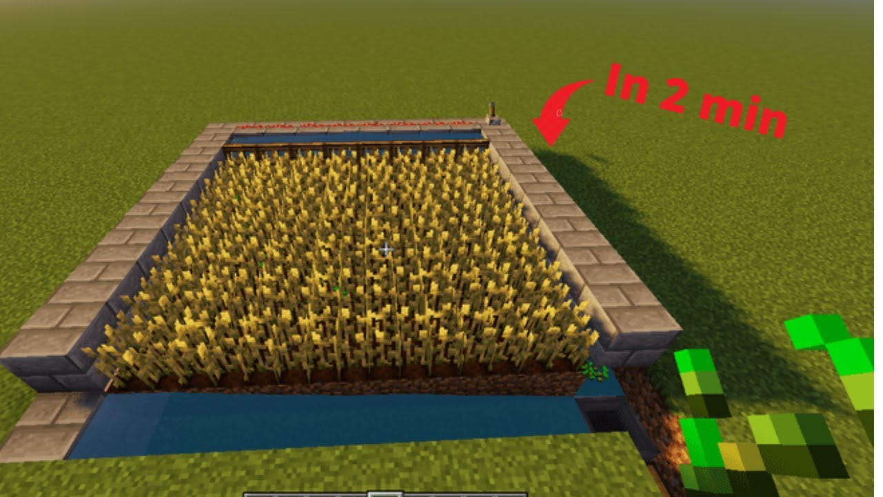 Minecraft :- how to make a wheat farm in 2 mins | wheat farm | how to ...