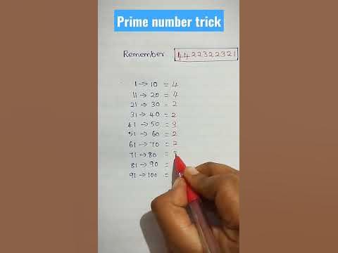 Prime number trick (1to 100)/prime numbers/remember basics - YouTube