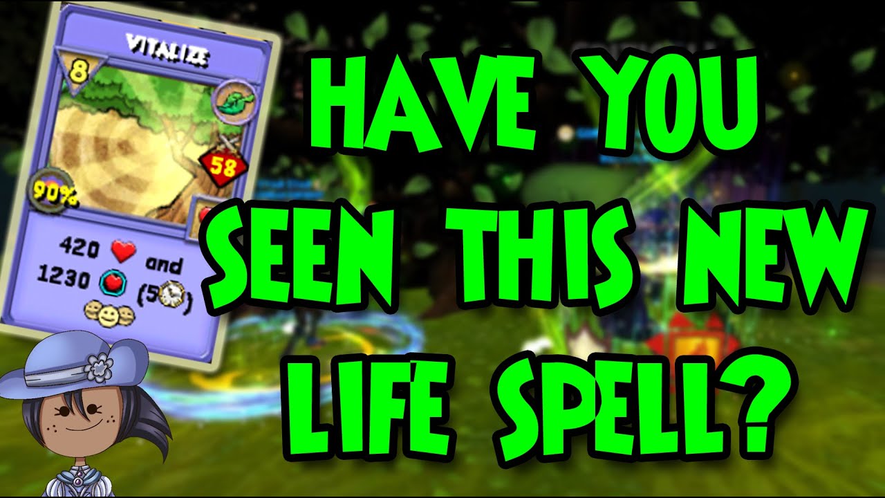 Wizard101: 💚BRAND NEW SPELL💚 - VITALIZE - YouTube