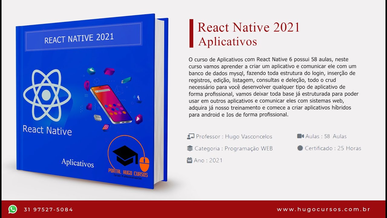 React Native 2021 Aplicativos - Aula 01 - Introdução ao Curso - YouTube