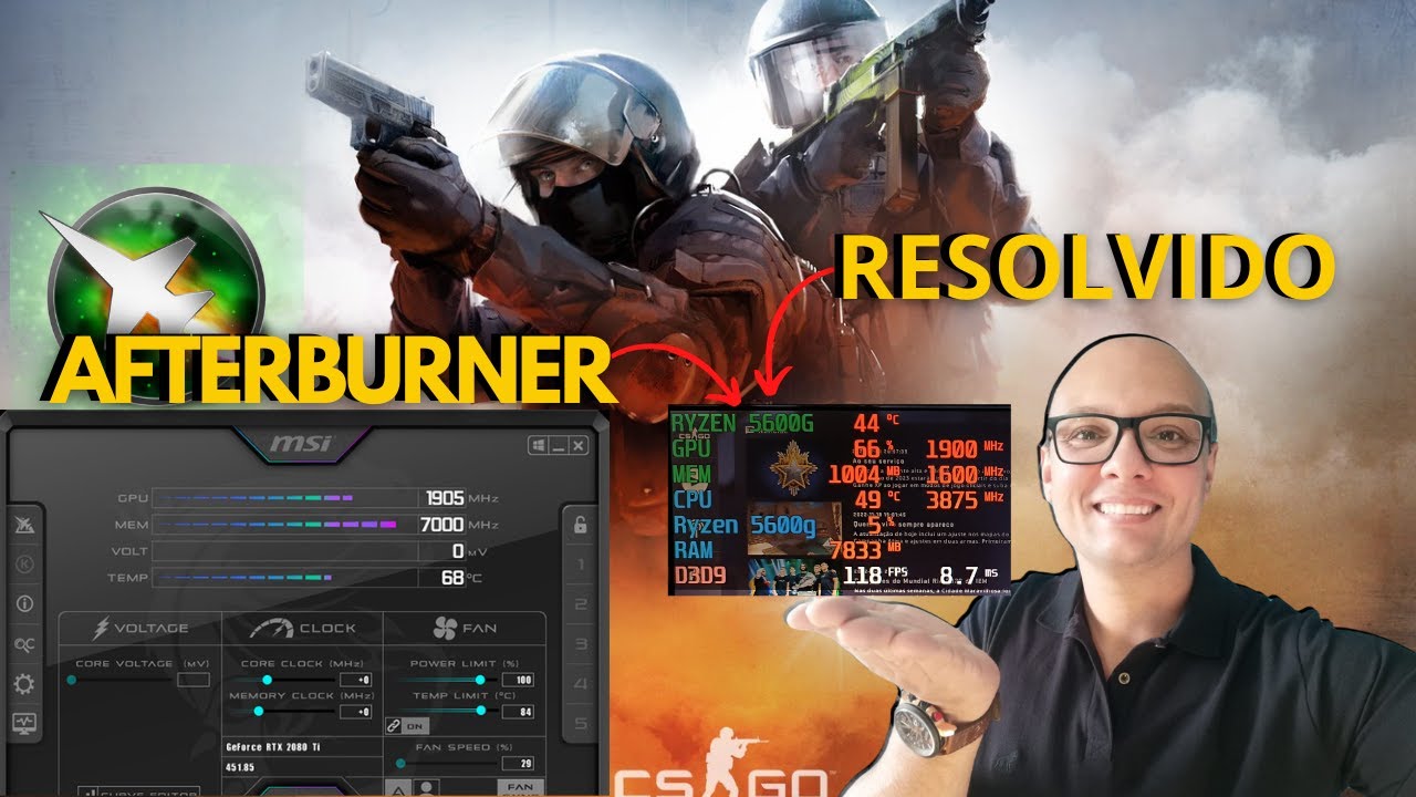 RESOLVIDO!! MSI AFTERBURNER NÃO FUNCIONA NO CSGO EM 2023 - (VEJA COMO RESOLVER) - YouTube