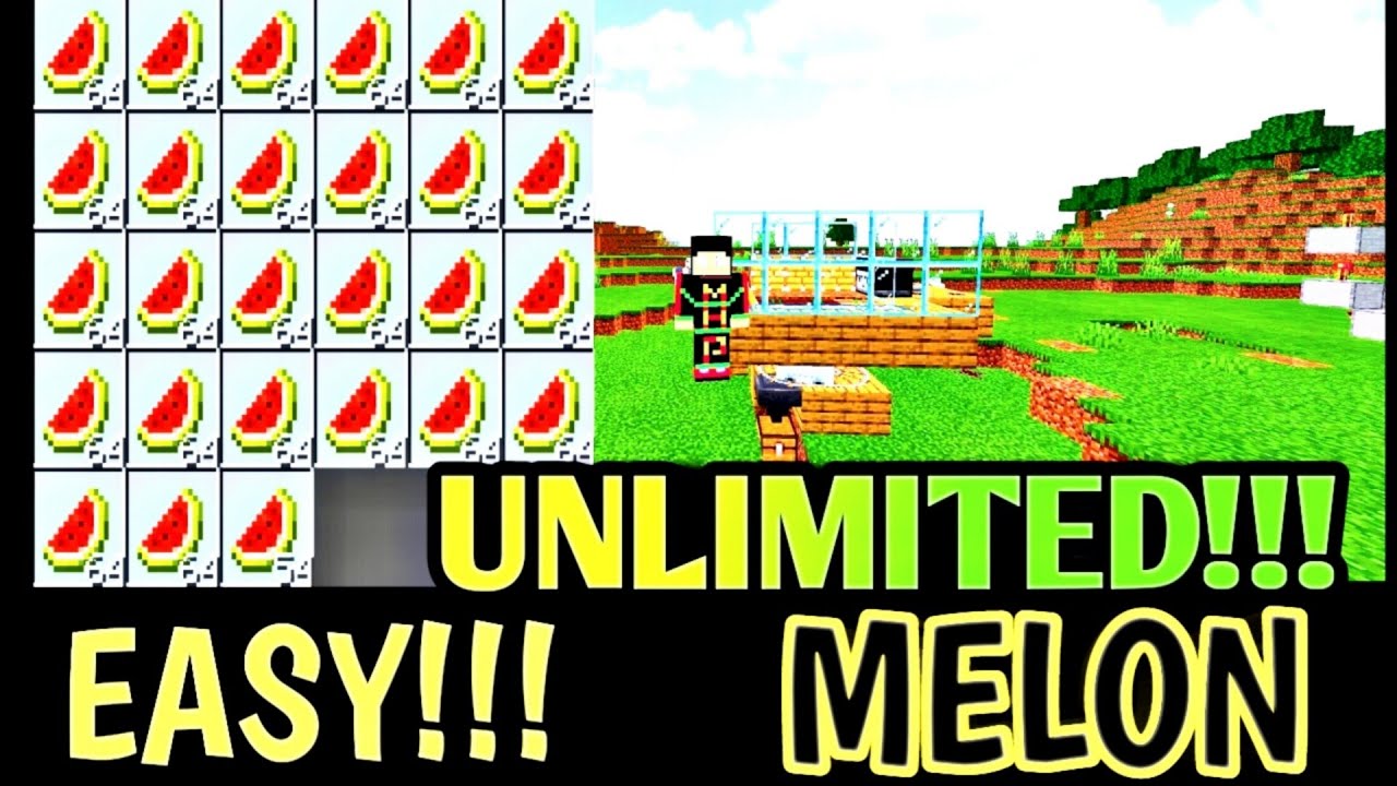HOW TO MAKE AN AUTOMATIC MELON FARM IN MINECRAFT UNLIMITED MELON FARM HOW TO MAKE AN AUTOMATIC MELON FARM IN MINECRAFT UNLIMITED MELON FARM