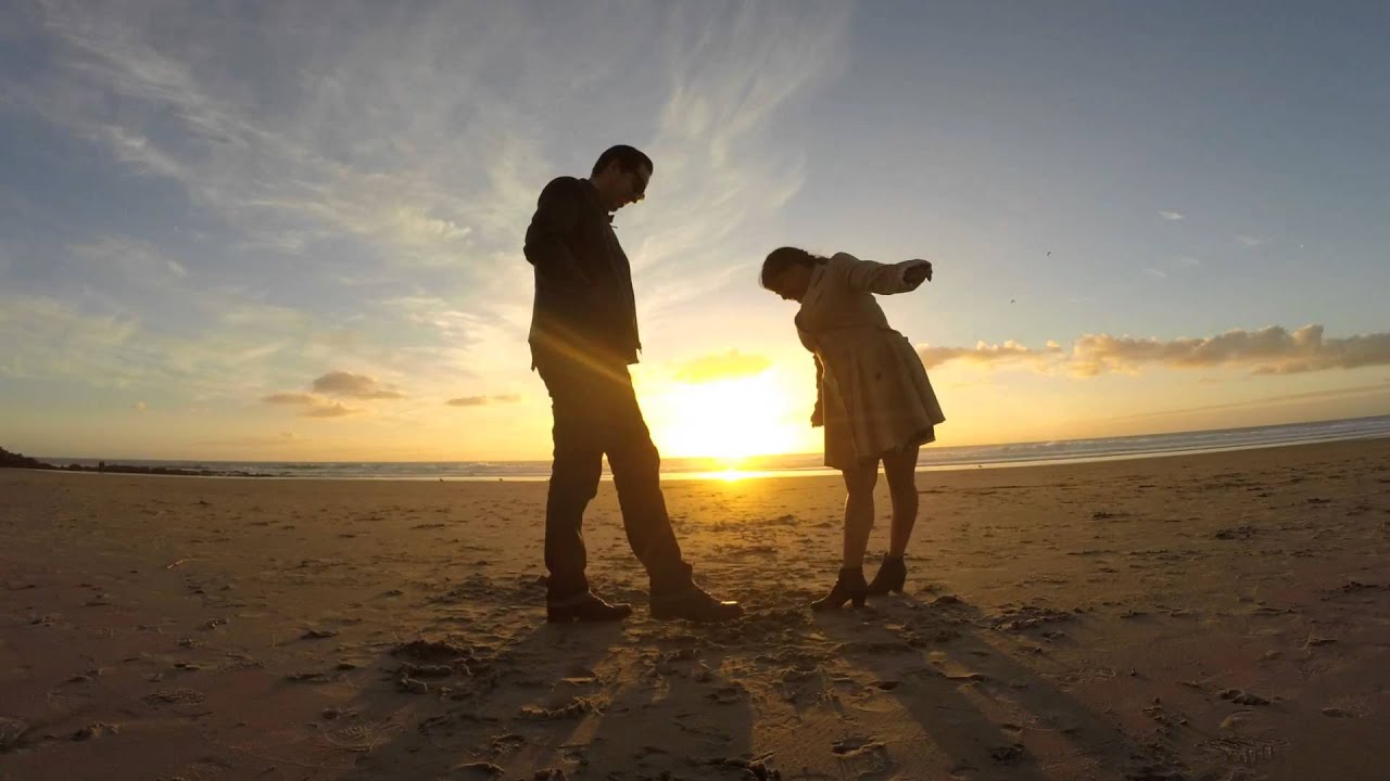 Proposal at the beach. She said yes!! - YouTube