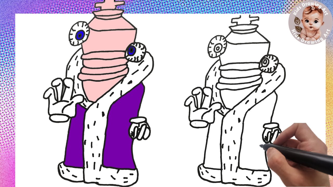 How To Draw Kinger from The Amazing Digital Circus | Drawing Tutorial ...