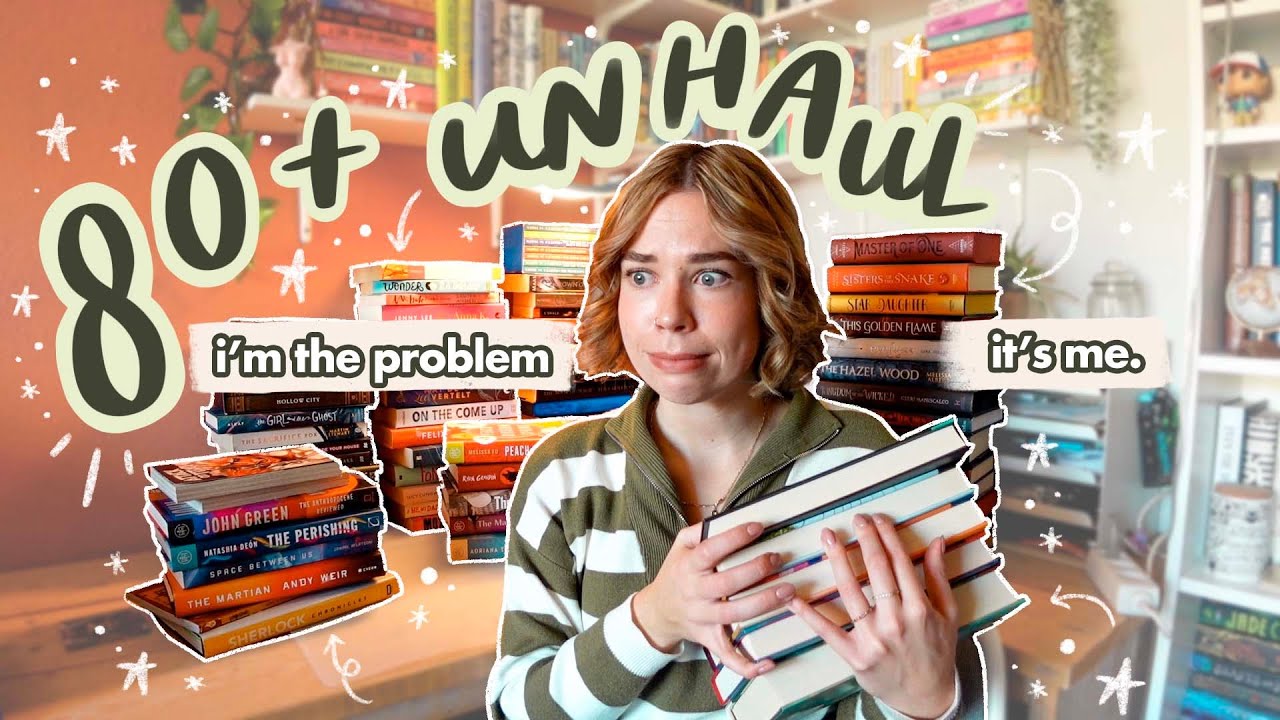 UNHAULING 80+ BOOKS because I have a book buying problem... - YouTube