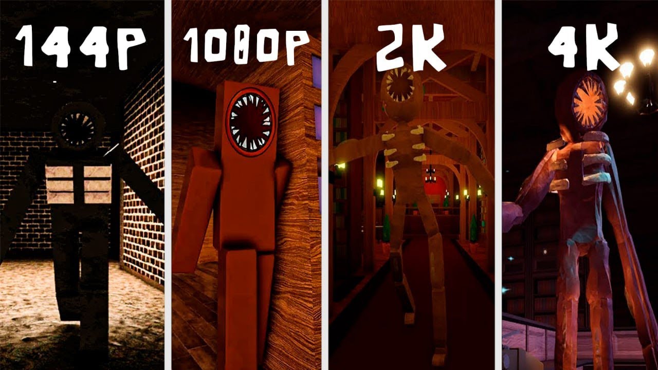 Roblox Doors 144p vs 1080p vs 2K vs 4K (BAD got UPDATED) - YouTube
