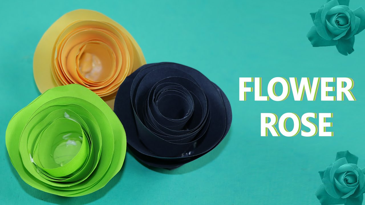 How to Make Paper Flowers: Rolled Paper Roses DIY Easy Tutorial - YouTube