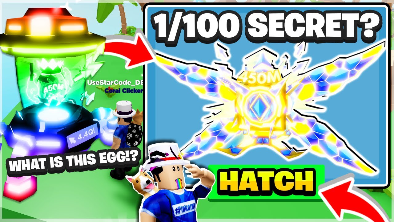 I FOUND A SECRET 1 IN 100 SECRET 450M PET EGG IN ROBLOX CLICKER ...
