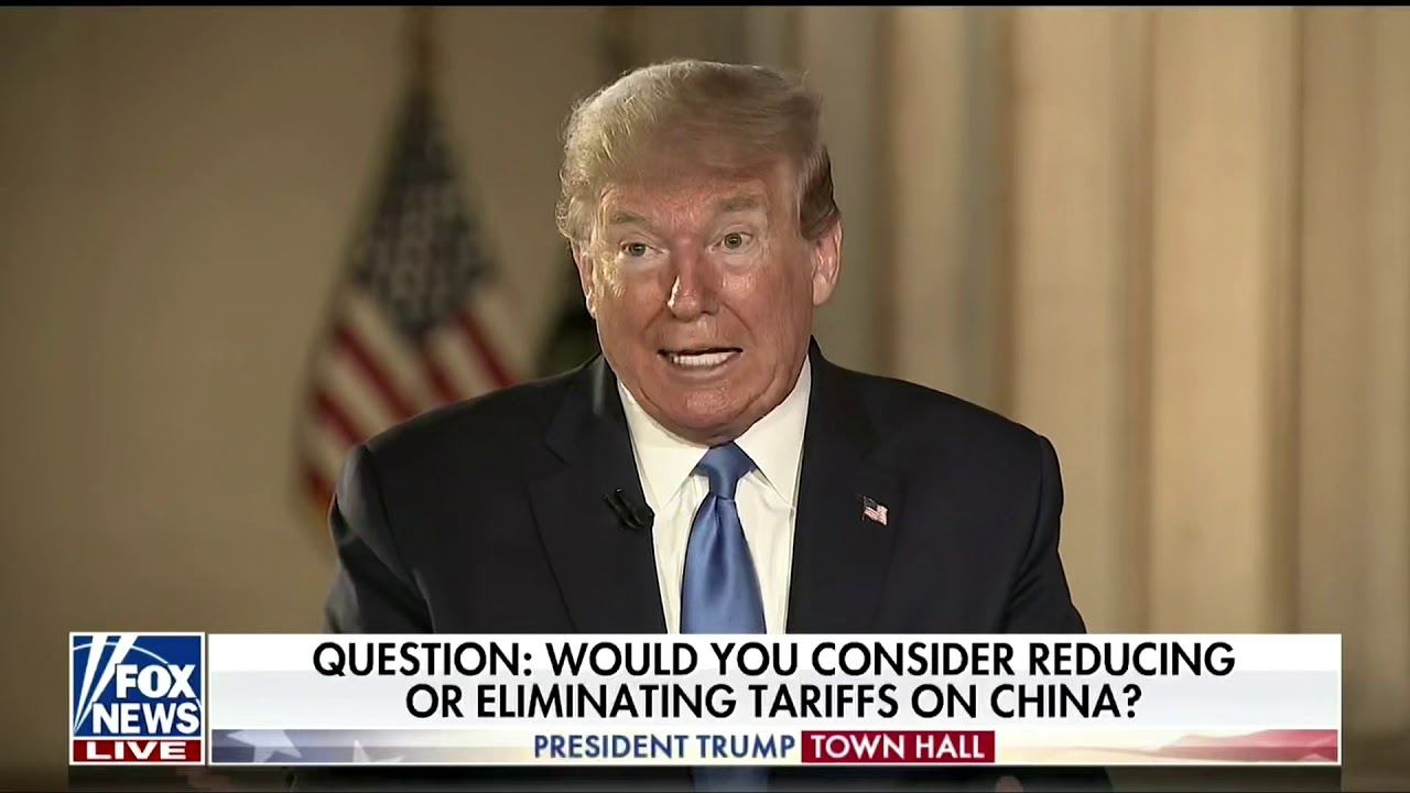 Trump explains why he won't ease tariffs during pandemic - YouTube