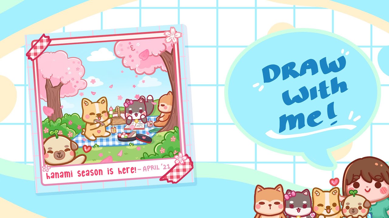 Draw With Me | Hanami Season | Ko-Fi April 2021 - YouTube