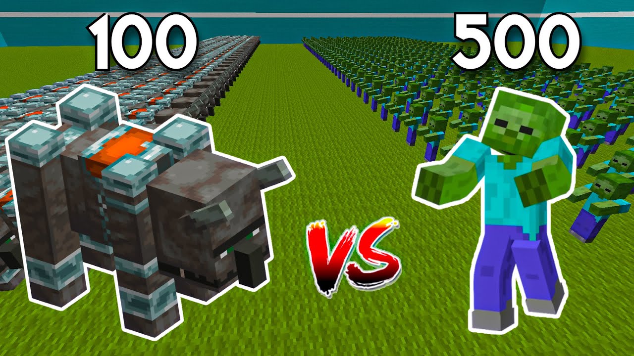 200 RAVAGERS vs 500 ARMOR ZOMBIE | Minecraft Battle - YouTube