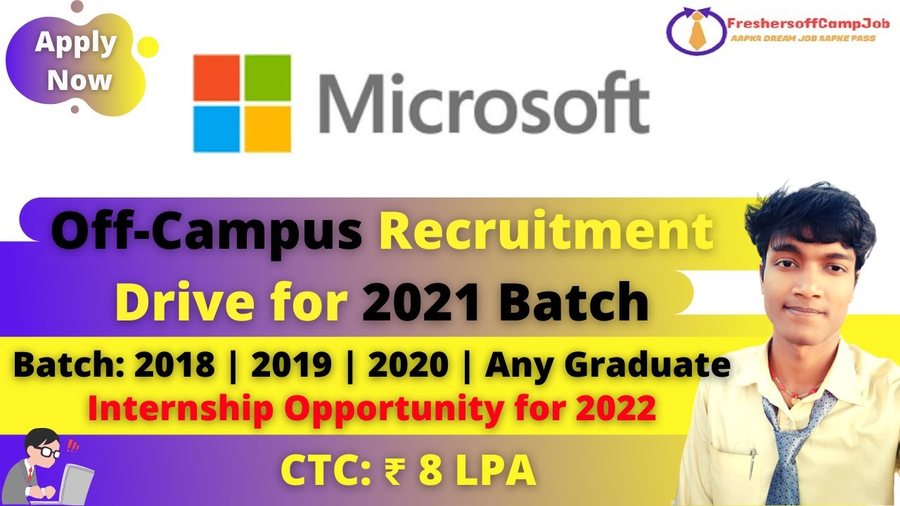 Microsoft off Campus Recruitment 2021 | 2020 | 2019 | 2022 Batch ...