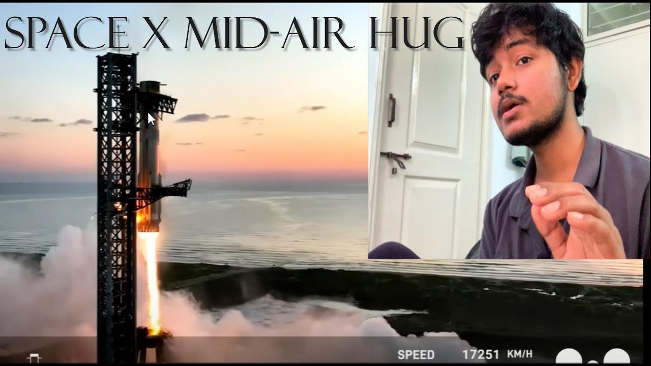 SPACE X MID-AIR ROCKET BOOSTER HUG - YouTube