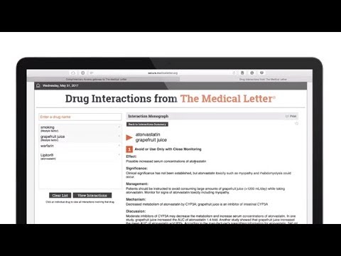 Drug Interactions from The Medical Letter - YouTube